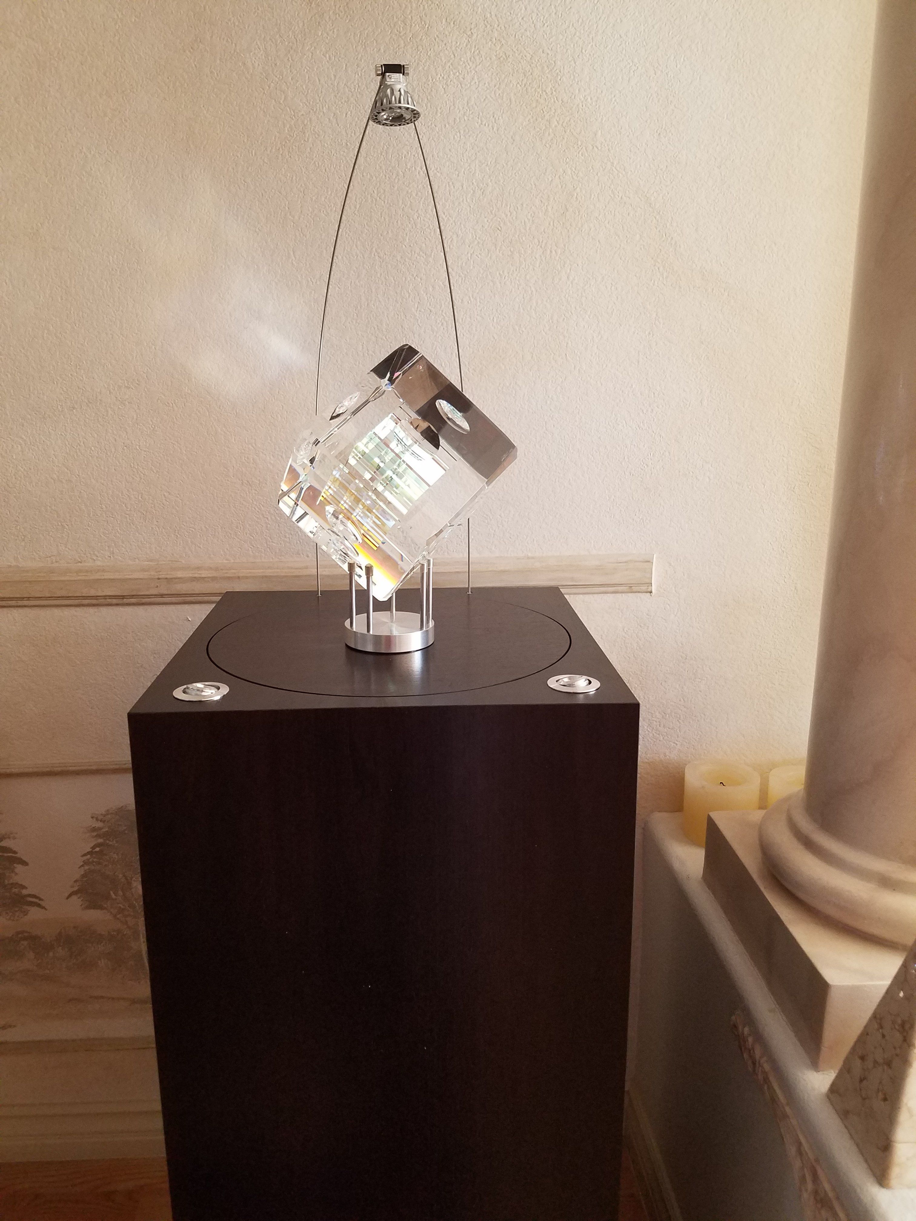 Black Laminate Pedestal with Turntable - Sculpture Display – Pedestal ...