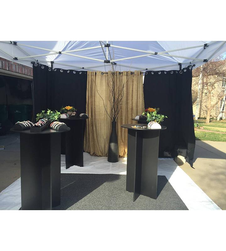 Black Collapsible Art Pedestal | Collapsible Display Pedestal ...
