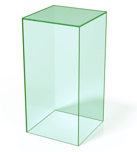 Glass Green Acrylic Pedestal | Plexiglas Display | Made in USA ...
