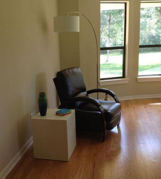 White Laminate Cube Table - Display Furniture - Made in USA – Pedestal ...