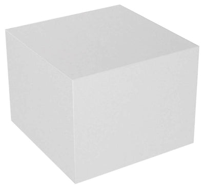 White Laminate Cube Table - Display Furniture - Made in USA – Pedestal ...