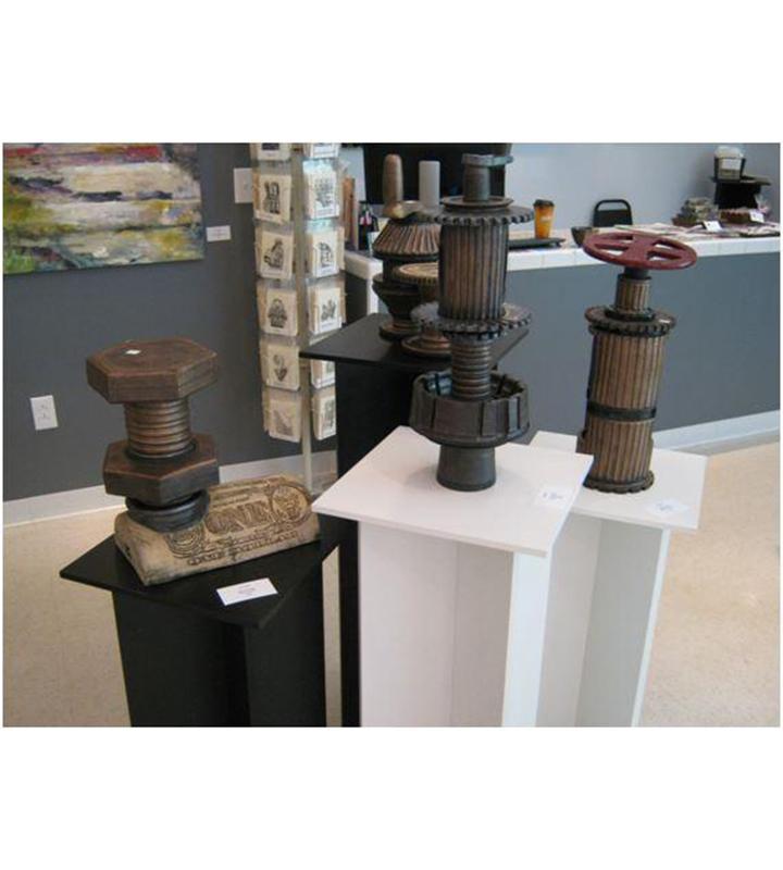 White Collapsible Display Pedestals | Collapsible Art Pedestal ...