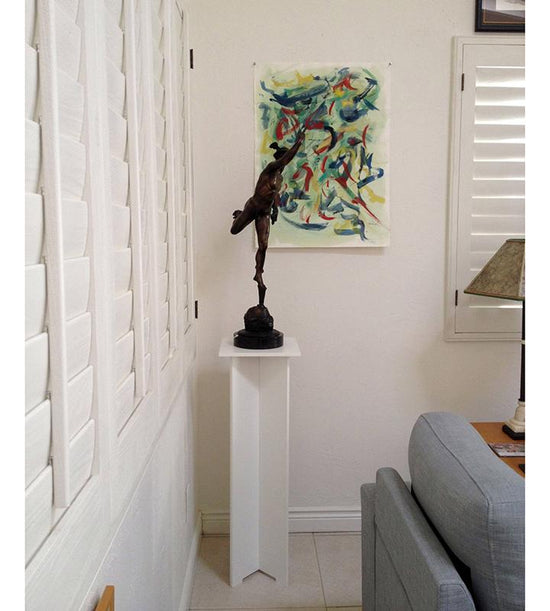 White Collapsible Display Pedestals | Collapsible Art Pedestal ...